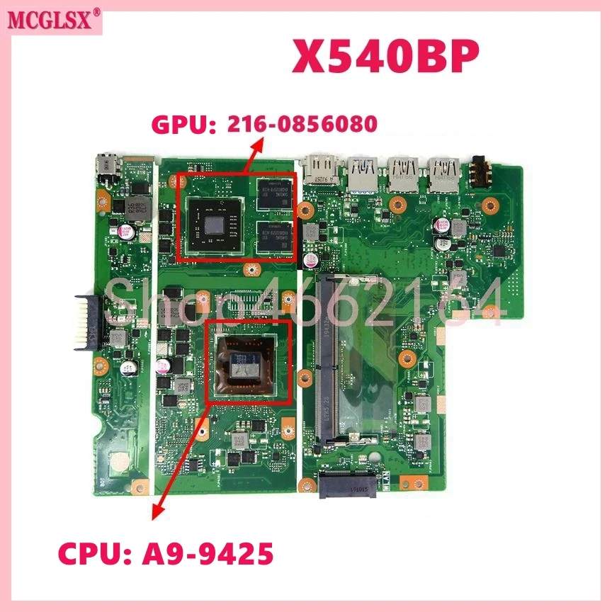 X540BP-With-A9-9425-CPU-216-0856080-GPU-Mainboard-For-ASUS-X540B-X540BP ...