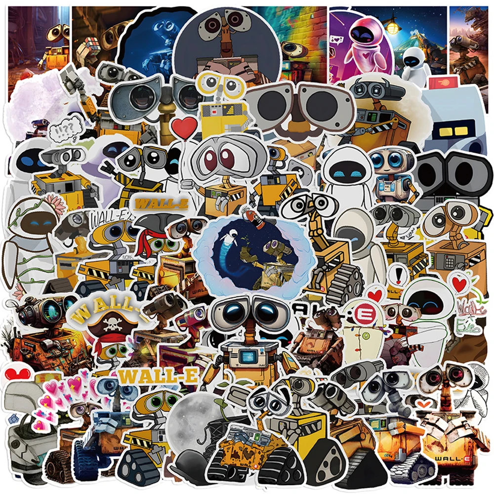 10-30-60pcs-Kawaii-Disney-Robots-Eve-Wall-E-Stickers-Cartoon-Decals-for ...