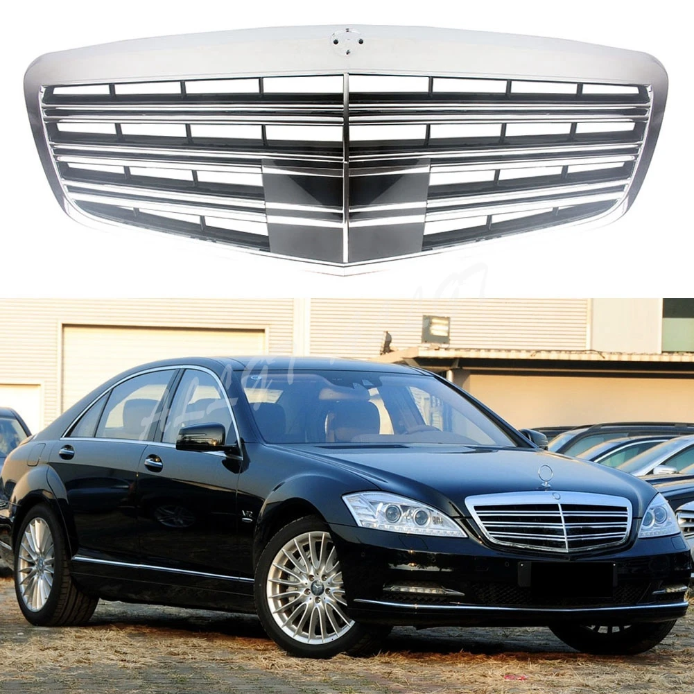 Front-Racing-Center-Grille-Facelift-Bumper-Grill-For-Mercedes-Benz-W221 ...