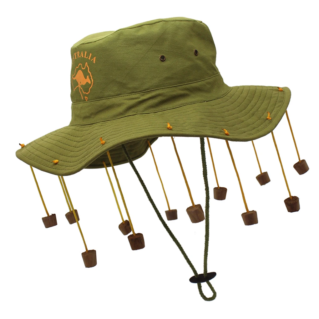 Windproof Australian Hat with Cork Head Guard Caps Fancy Style Fashion ...