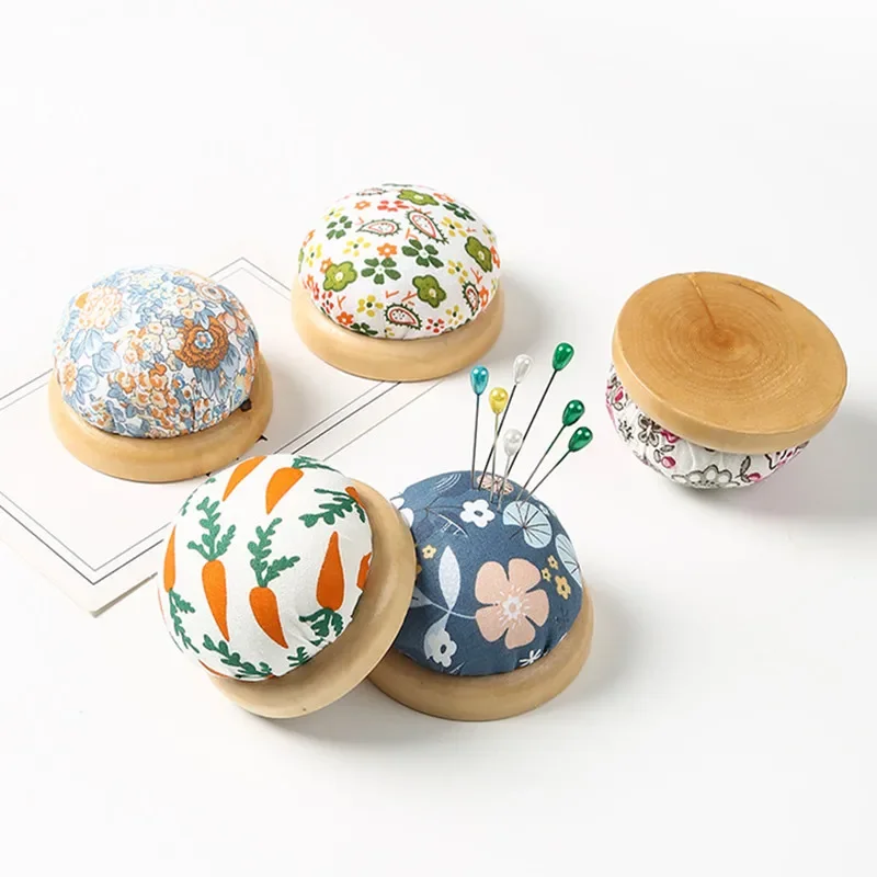 Sewing Machine Needle Cushion Pilow Tailor Pin Holder Wooden Ring ...
