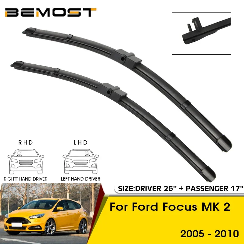 Car Wiper Blades For Ford Focus MK 2 2005-2010 Windshield Windscreen ...