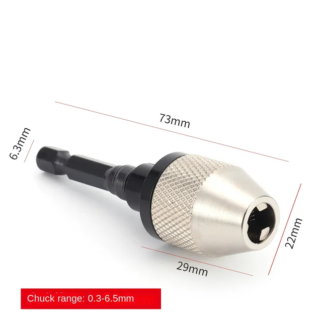 1Db Multi Keyless Drill Chuck 0,3-3,6 Mm-Es Konverziós Eszköz 1/4 “Hex ...