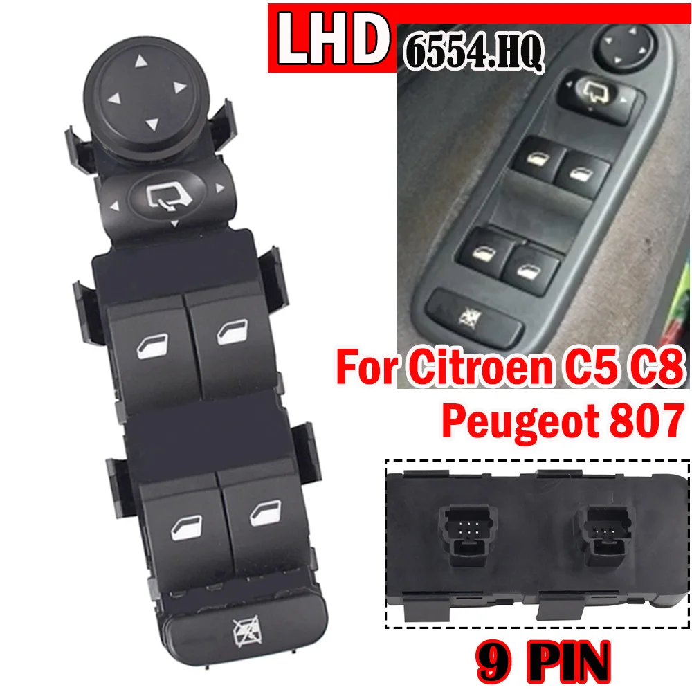 Interruptor-de-ventanilla-el-ctrica-LHD-para-Citroen-C5-2001-2007-C8 ...