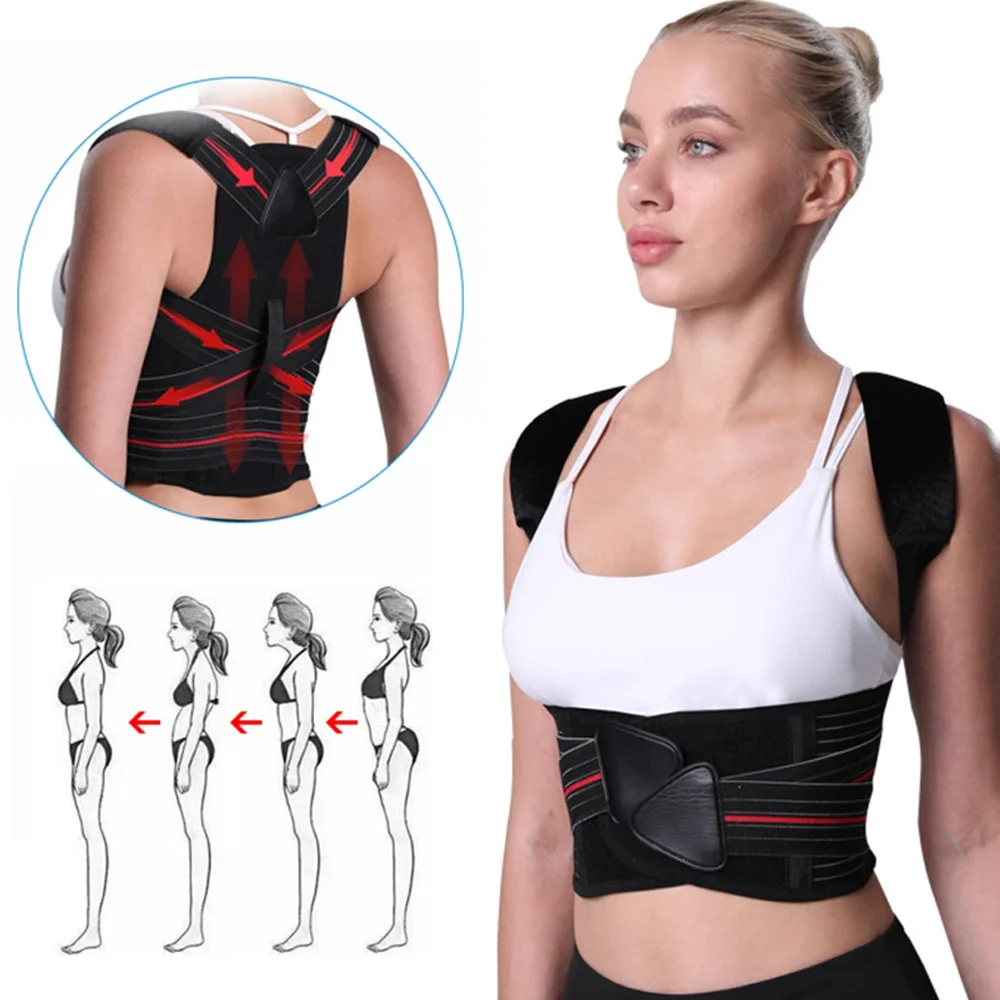 BraceTop Adjustable Posture Corrector Back Support Shoulder Brace ...