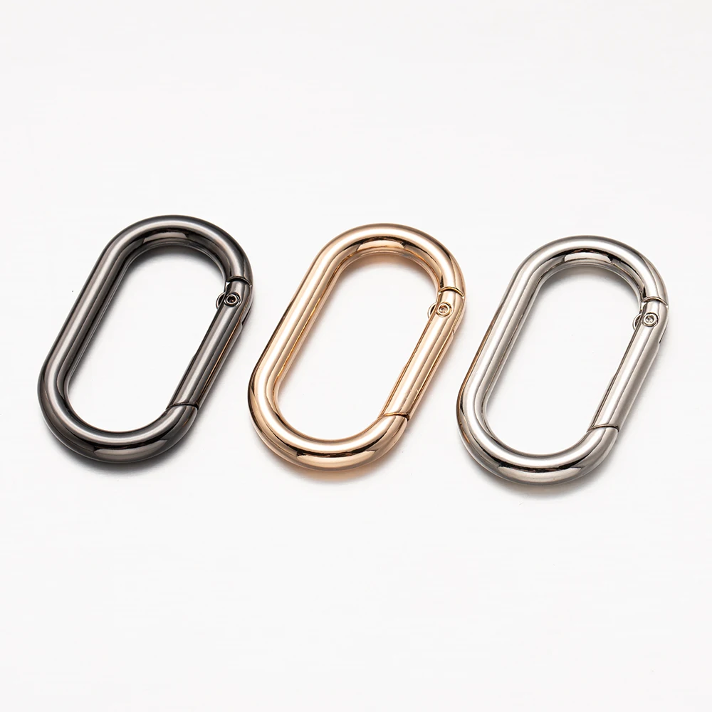 5Pcs-Lot-Metal-Oval-Carabiner-Clasp-Clip-Snap-Hook-Spring-Openable ...