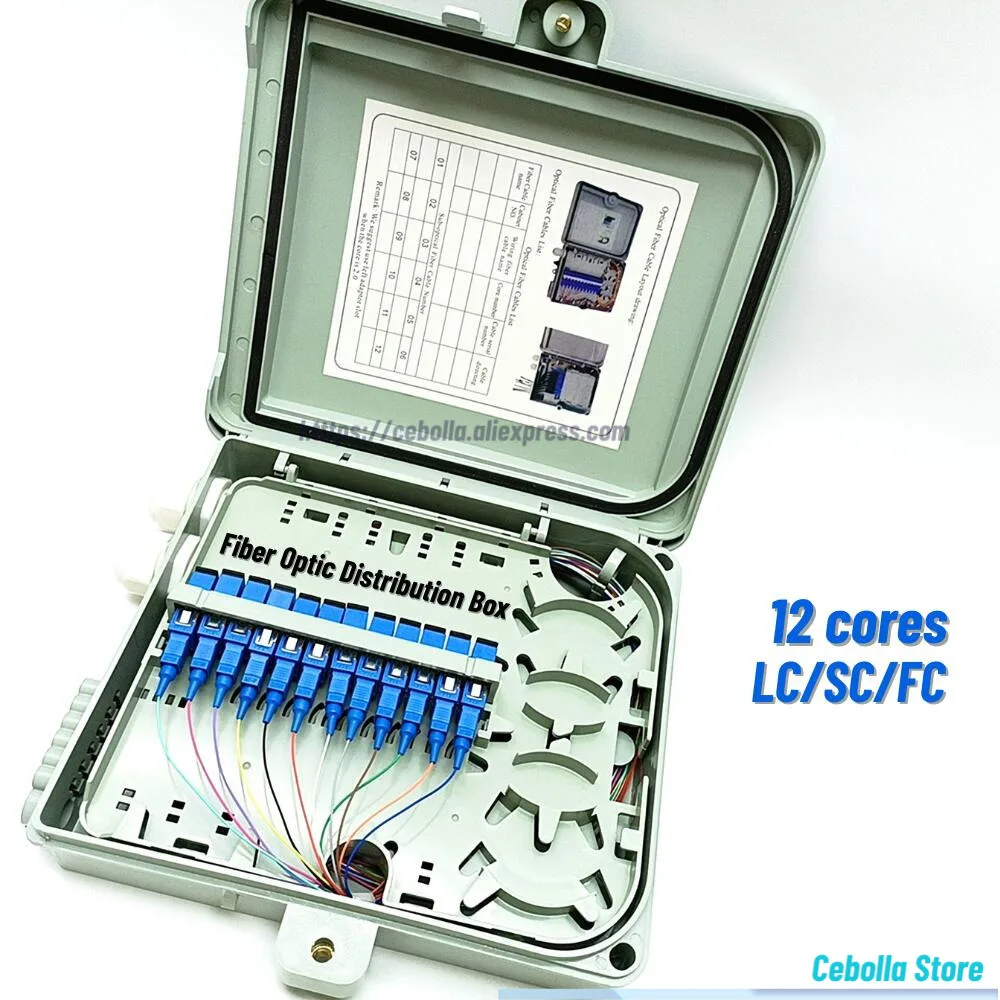 FTTH fiber optic distribution box full with single mode pigtail LC/SC ...
