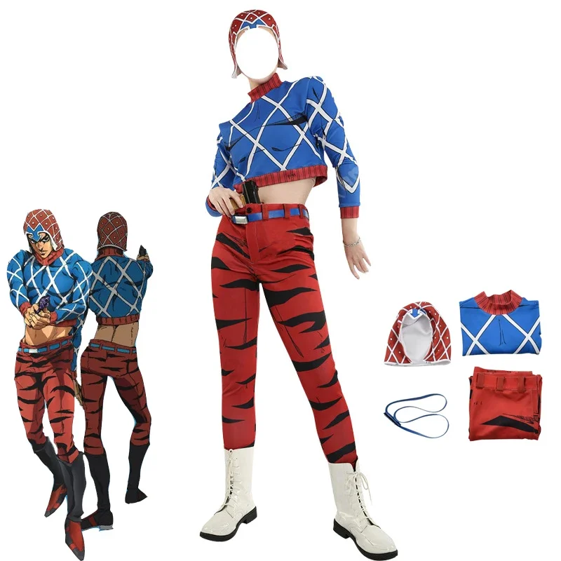 JOJO-Bizarre-Adventure-Cosplay-Costume-Guido-Mista-Golden-Wind-Anime ...