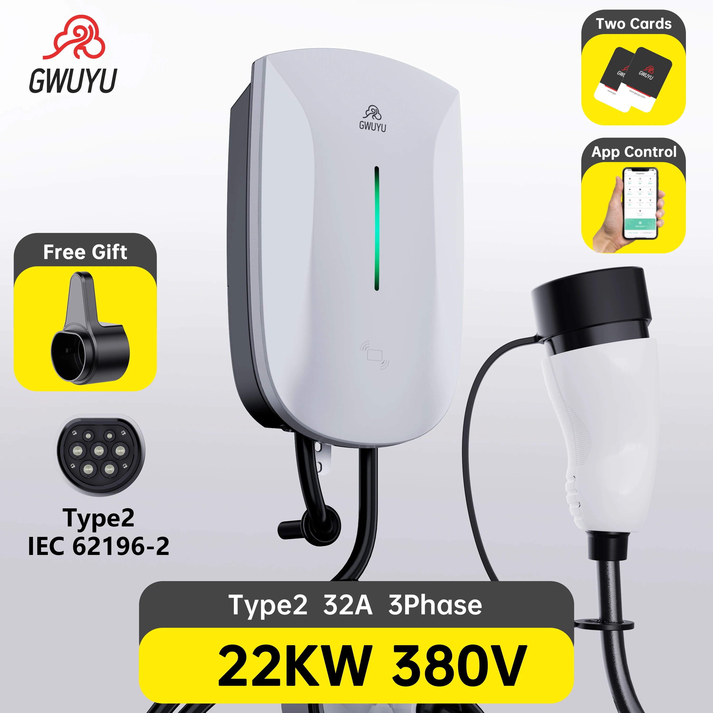 EV-Charging-Station-Type-2-32A-7KW-1-Phase-16A-11KW-32A-22KW-3-Phase ...