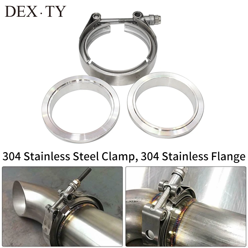 For-304-stainless-steel-quick-release-V-band-clamp-turbine-exhaust-pipe ...
