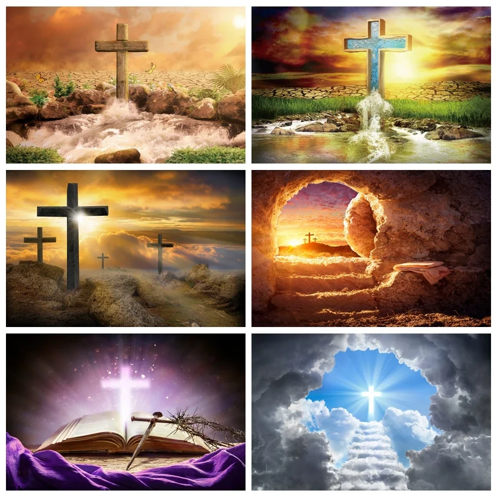 Tableclothsfactory-Jesus-Christ-Cross-Backdrop-Nativity-Holy-Bible ...