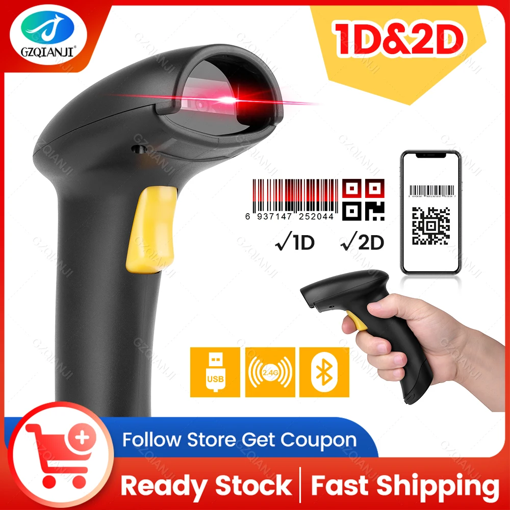 2d-kabel-gebundener-drahtloser-Barcode-Scanner-1d-qr-Barcode-Leser ...