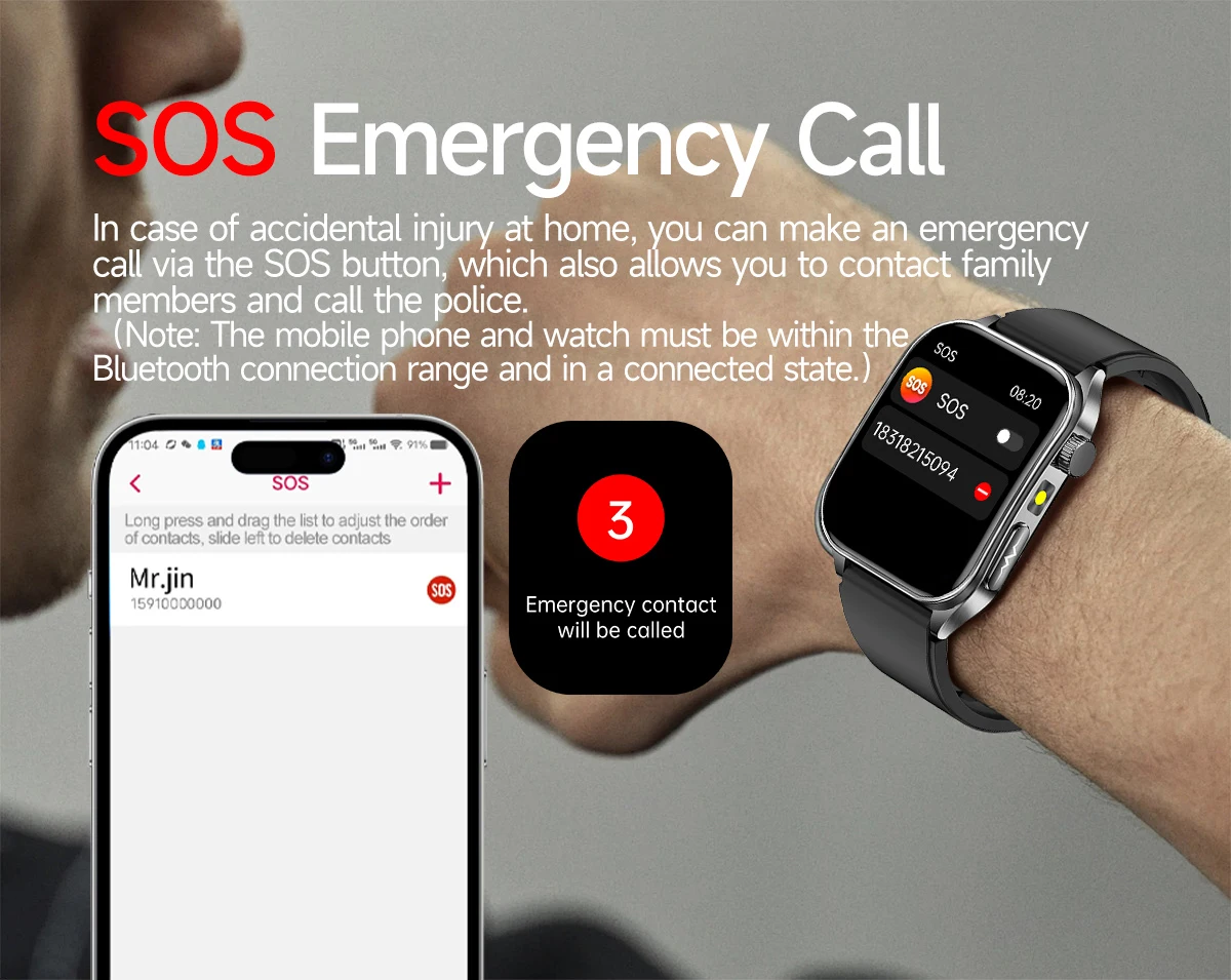 Nuevo reloj inteligente para hombre con terapia láser de 650 nm para la ...