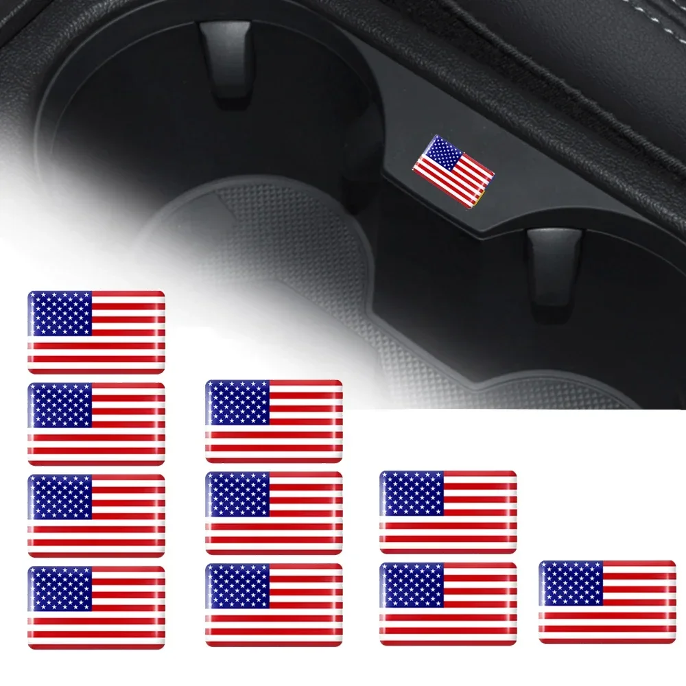 10pcs-Epoxy-USA-United-States-Flags-Sticker-Car-Interior-Decal-for-BMW ...