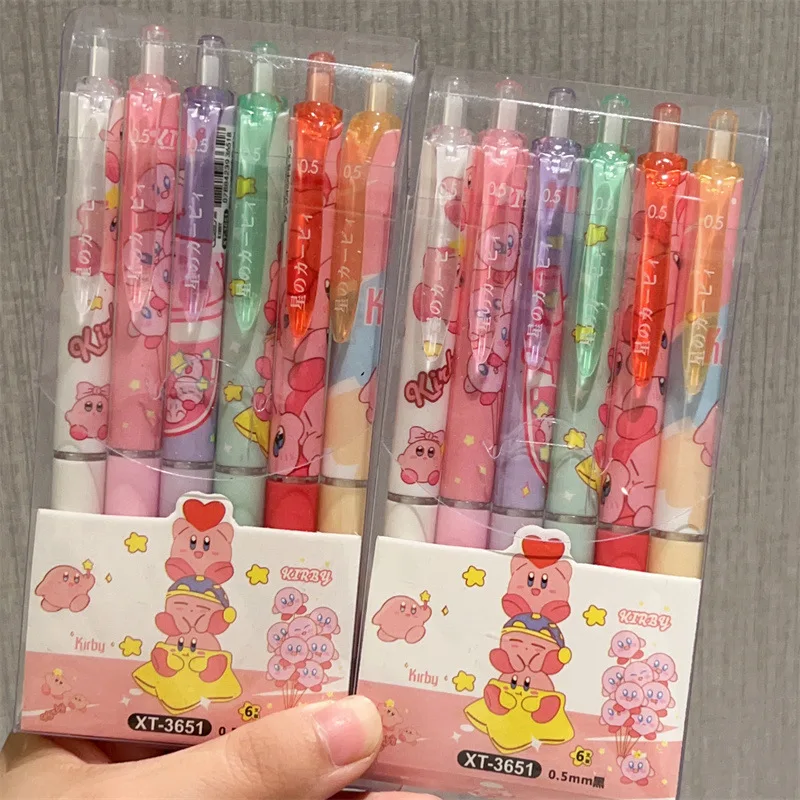 Kawaii-Kirby-Preto-Signature-Pen-Pressione-A-Caneta-Neutra-Cartoon-Alta ...