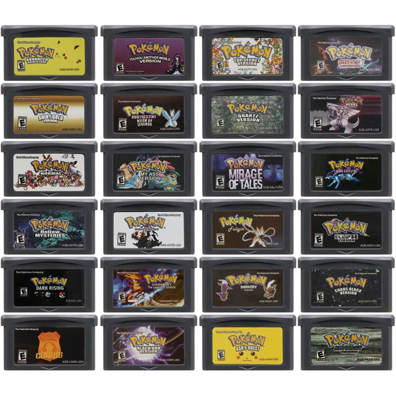 GBA-game-cartridge-32-bit-video-game-console-card-Pok-mon-Fuligin ...