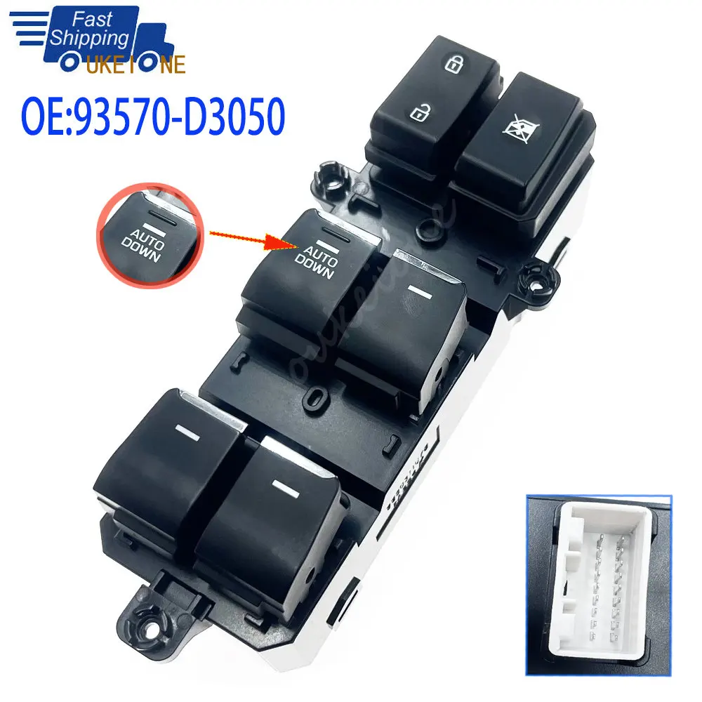 93570-D3050-For-Hyundai-TUCSON-2016-2019-Front-Left-Electric-Window-Switch-Lifter-Control-Button ...