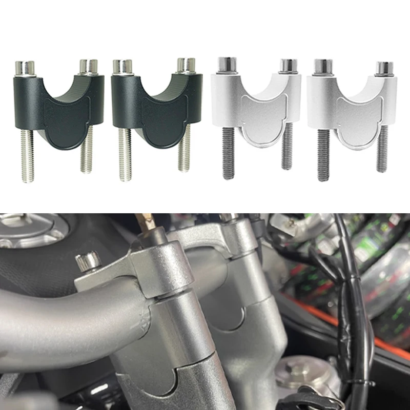 New 22mm 28mm Universal Motorcycle Handlebar Riser Heightening Clamp ...
