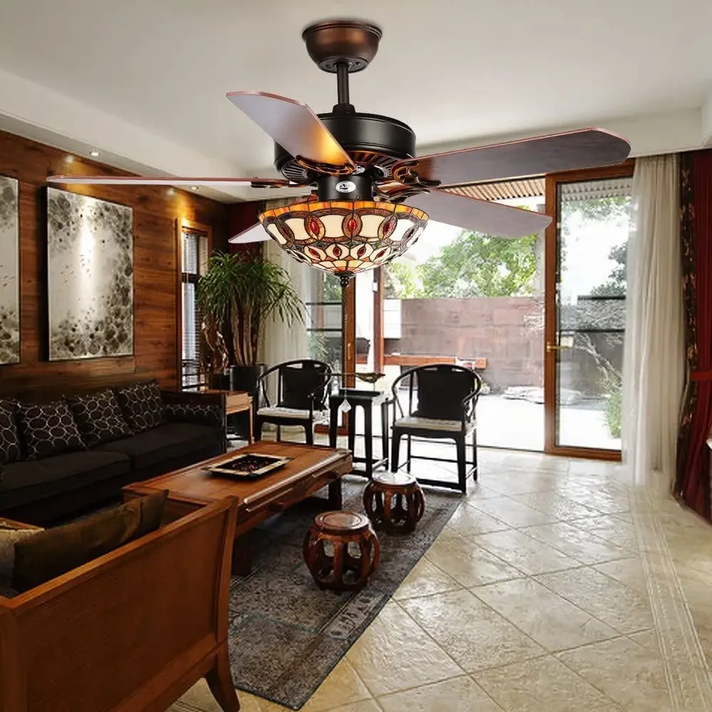 Retro-restaurant-ceiling-fan-with-light-colored-glass-ceiling-fan-home ...