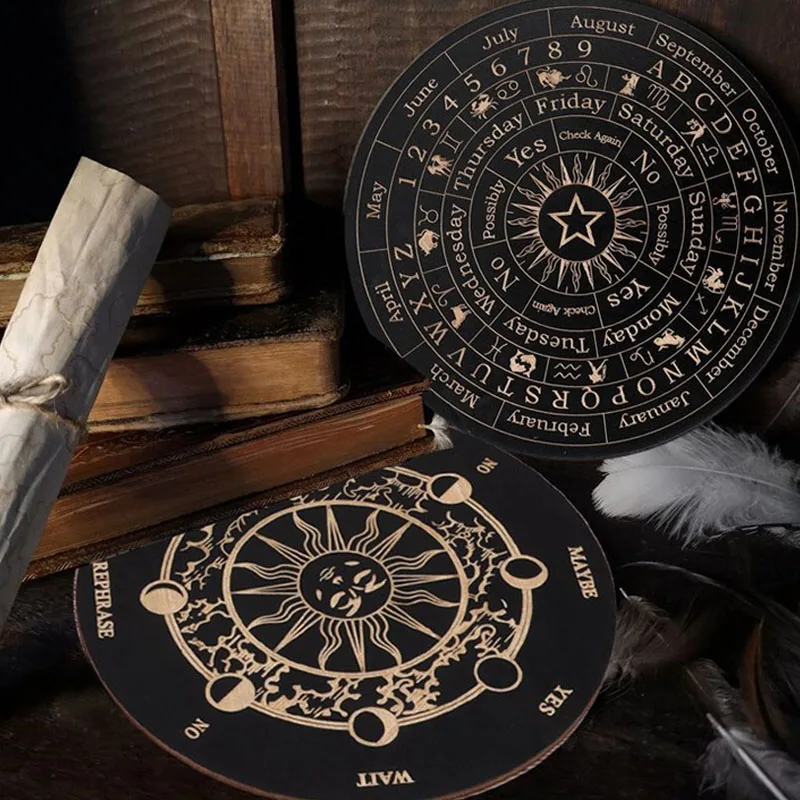 Wooden-Craft-Divination-Board-Decoration-Basswood-Carving-Crystal ...