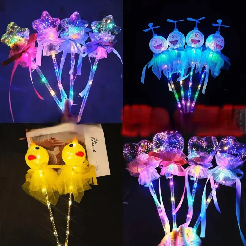 Handheld-Magic-Wand-Luminous-Cartoon-Starry-Ball-Flash-Bounce-Ball ...