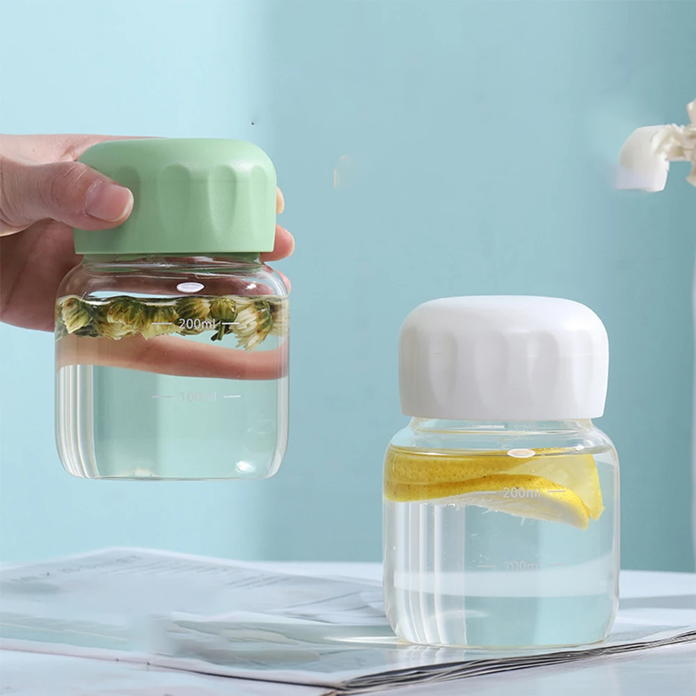 Mini-Glass-Water-Bottle-300ml-Mini-Coffee-Juice-Milk-Tea-Cups-with ...