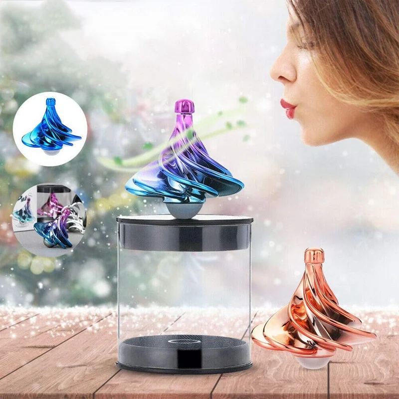 Fun Wind Gyro Office Desk Hair Dryer Toy Spinning Pocket Toy Fidget ...