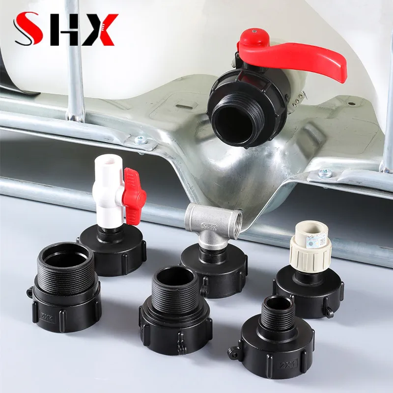 IBC Tank Adapter 60mm to 1/2'' 3/4'' 1'' 2'' Fine Thread Water Pipe ...