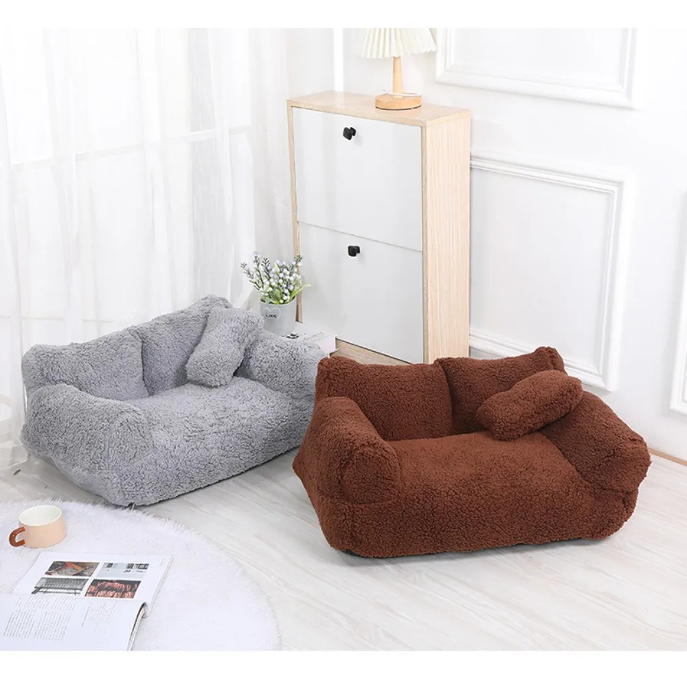 Warm Detachable Pet Sofa Cat Bed Open Design for Small Cats and Dogs ...