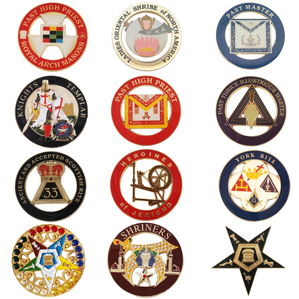 Freemason Masonic Car Emblem Stickers Metal Knights Templar Past Master ...