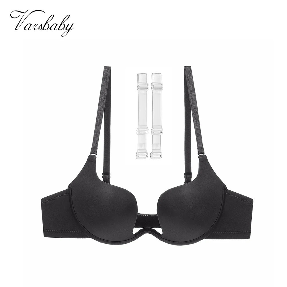 Fashion Backless Bra Invisible Linger Push Up Women Clear Strapless C D ...