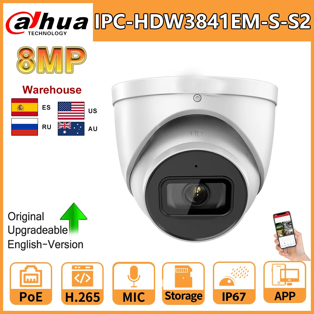 Dahua-8MP-IP-Camera-WizSense-IPC-HDW3841EM-S-S2-Built-in-Mic-Support-SD ...