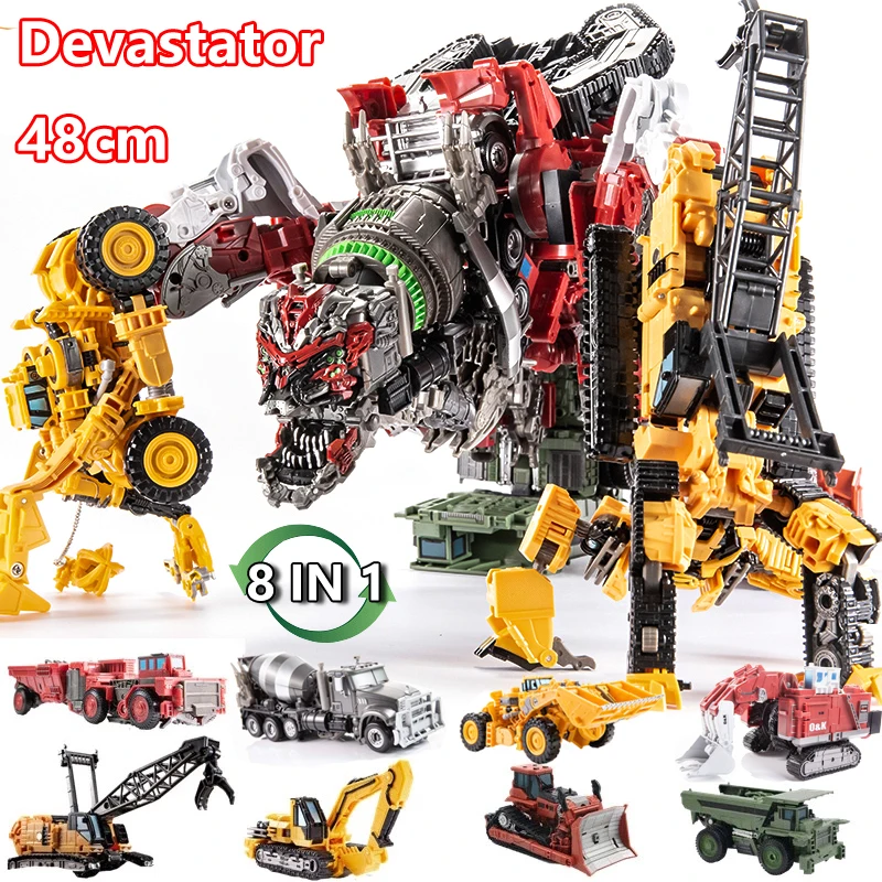2022-New-Devastator-Transformation-Robot-8-IN-1-Blender-Bulldozer-Car-Action-Figure-ABS-48CM ...