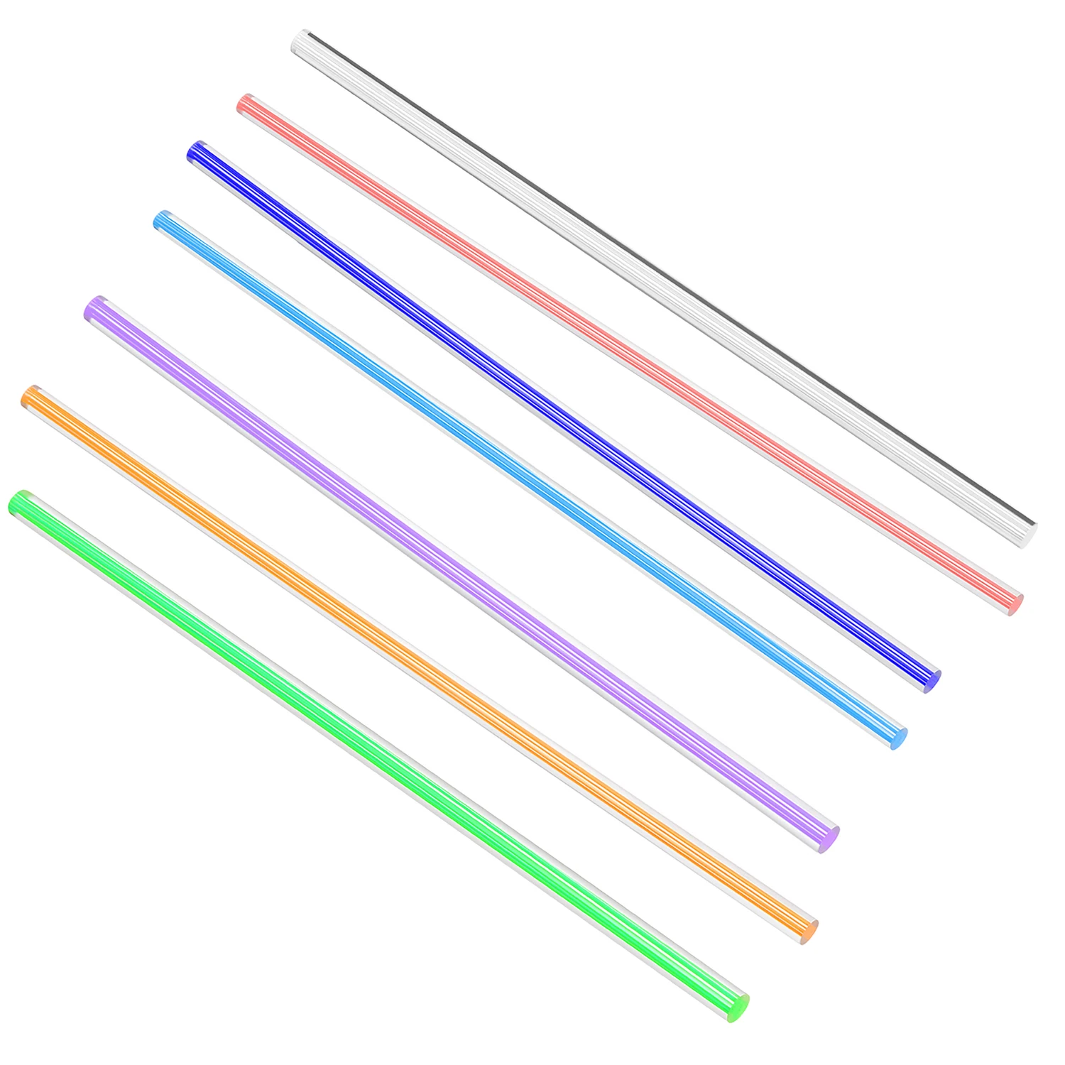 2pc-250mmx6mm-8mm-Straight-Line-Solid-Acrylic-Round-Rod-PMMA-Bar ...