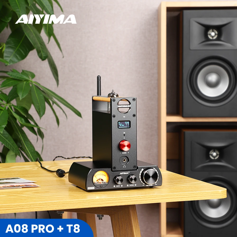 AIYIMA-Audio-T8-Bluetooth-Tube-Preamp-Preamplifier-A07-Power-Amplifier-A08-Pro-TPA3255-Bluetooth ...