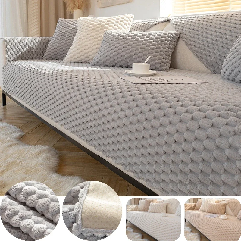 Fluffy-Plush-Sofa-Towel-Nordic-Style-Sofa-Cover-Non-Slip-Dustproof ...
