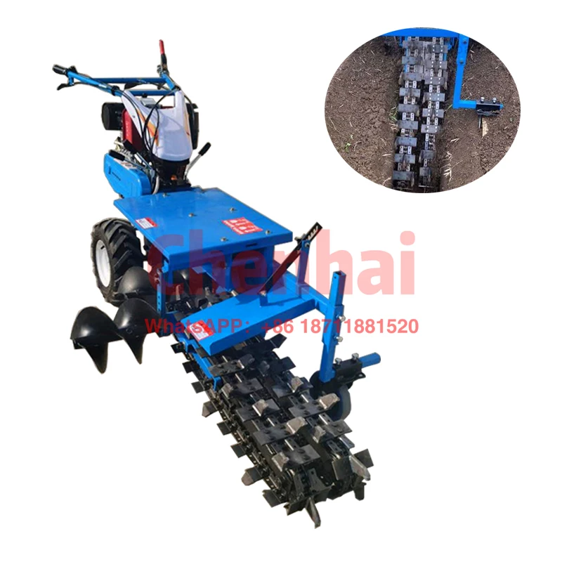 Chain-Trencher-Mini-Fiber-Optic-Self-propelled-Trenching-Machine-Trench ...