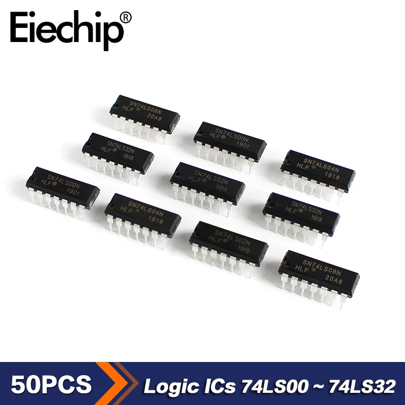 50-unids-lote-74LS00-74LS02-74LS04-74LS08-74LS32-DIP-14-IC-Chip ...