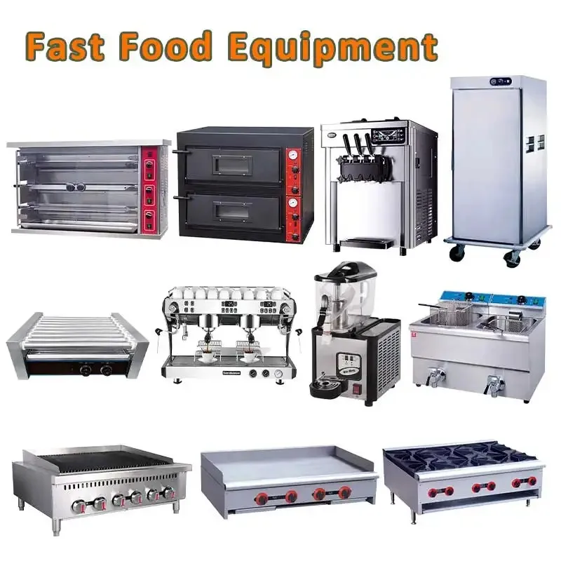 Complete Fast Food Kitchen Equipment Commercial Hamburger Station ...