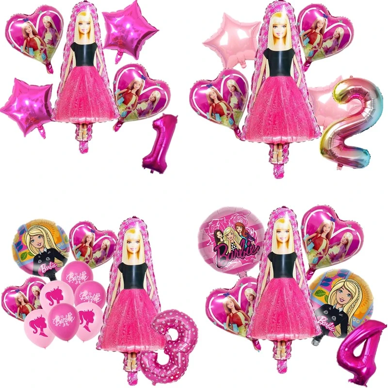 Balloon Decoration Birthday Set | Foil Doll Balloons | Foil Balloon Set ...