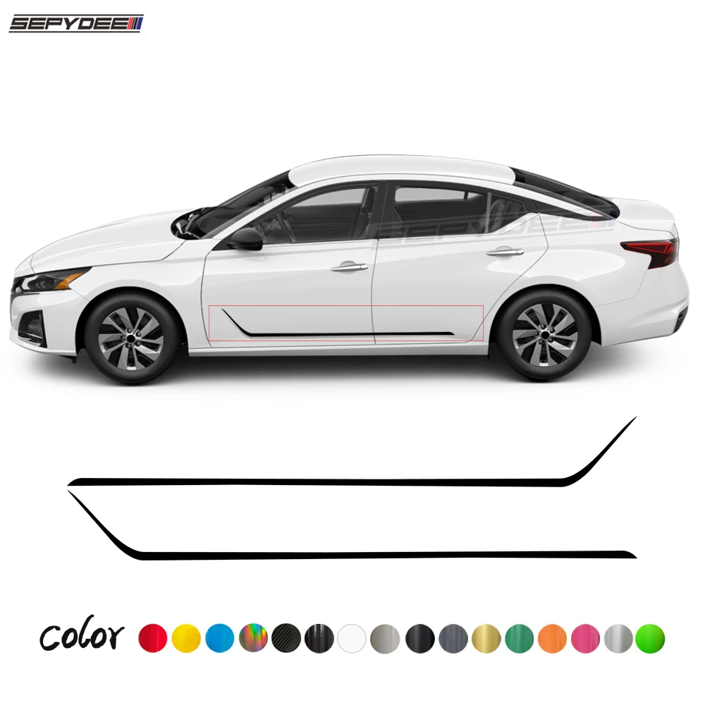 2Pcs-Car-Door-Waist-Line-Side-Skirt-Stickers-for-Nissan-Altima-2019 ...