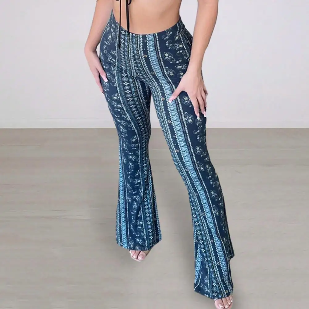 Women-Bootcut-Pants-Retro-Print-Flared-Hem-Women-s-Yoga-Pants-with-High ...
