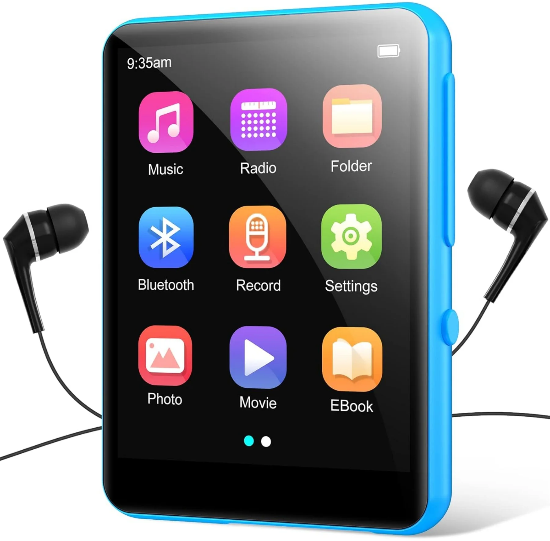 64GB 2.4" Full Touch Screen MP3 Player with Bluetooth 5.3, Portable ...