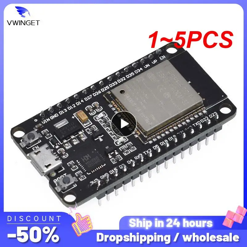 1-5PCS-ESP-WROOM-32-ESP32-WIFI-Dual-Core-CPU-Development-Board-802-11b ...