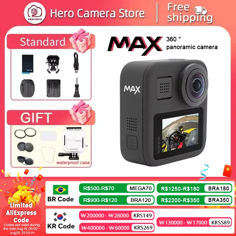 GoPro-MAX-360-panorama-Sport-camera-go-pro-Max-360-original-camera-anti ...