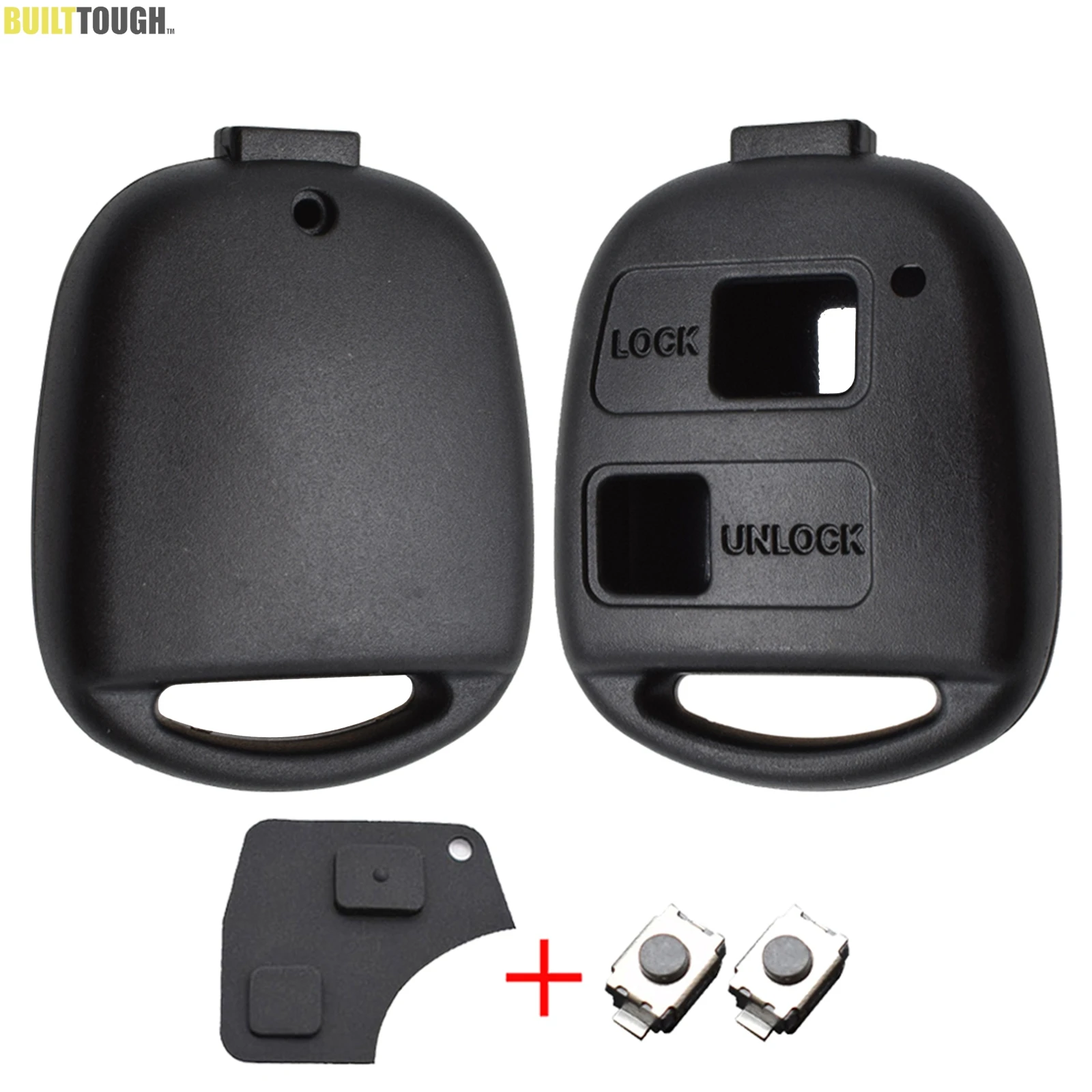 2-Button-Key-Shell-Pad-Switches-Fob-Case-For-Toyota-RAV4-Yaris-Prado ...