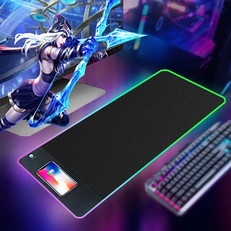 Large-size-RGB-mouse-pad-wireless-charging-glow-in-the-dark-mouse-pad ...
