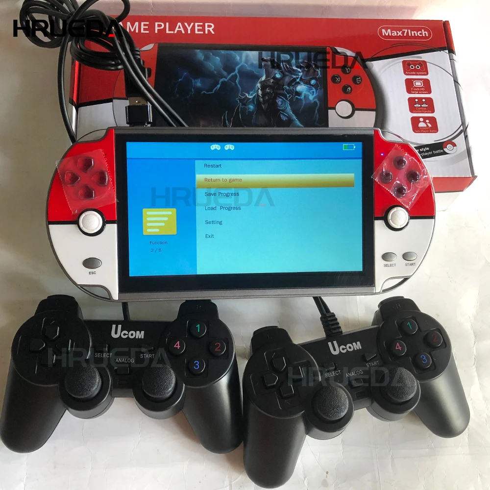 X40 Video Game 7.1 Inch Lcd Double Rocker Portable Handheld Retro ...