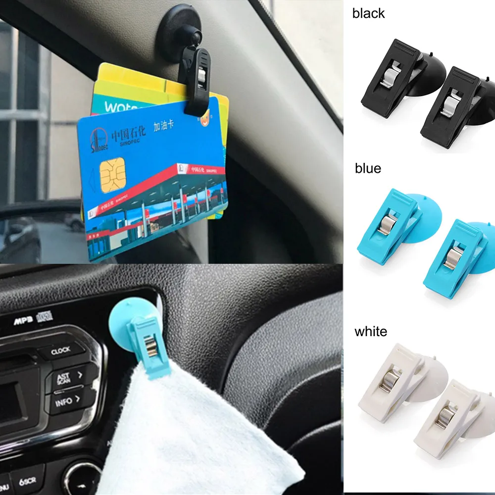 2pcs Removable Car Window Mount Suction Clip Tool Suction Cup Auto ...