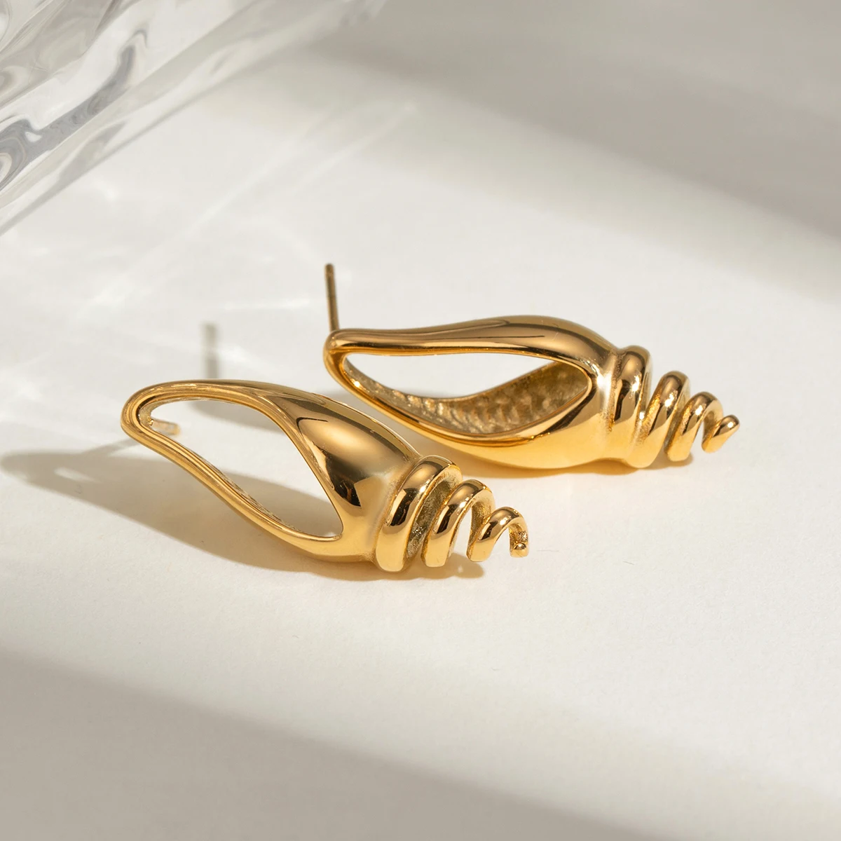 Stainless-Steel-Simple-Cubic-Long-Cutout-Conch-Earrings-Prevent-Allergy ...